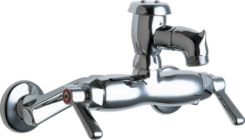 Chicago Faucets 305-VBRXKCCP Wall-Mounted Manual Faucet with Adjustable ...