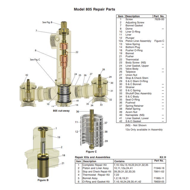 Lawler 79978-02 for Model 805 Complete Controller Repair Kit and ...