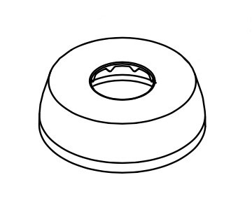 Kohler 1275400-CP 3/4" Spud Escutcheon Chrome - Quality Plumbing Supply