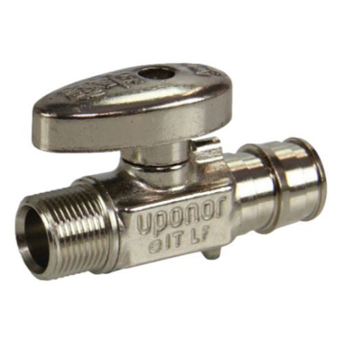 Uponor LF5865038 ProPEX LF Brass Straight Stop Valve ½" PEX x ⅜" OD ...