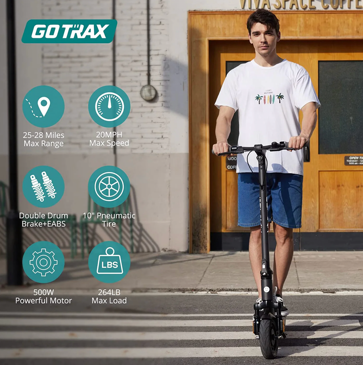 GOTRAX G5 Long Range Gray Electric Scooter - Metrikx Scooters Canada