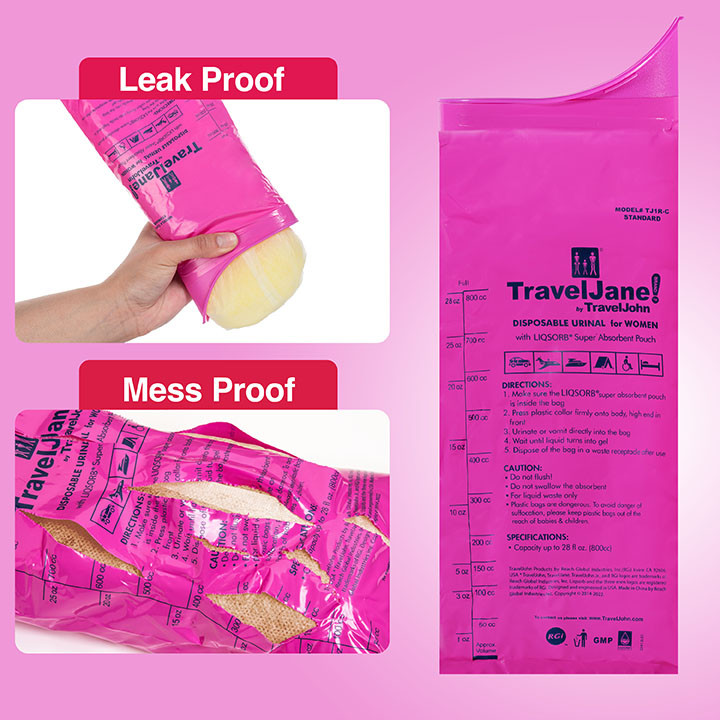 TravelJane Disposable Urinal (TJ1R-C) - 6 Pack