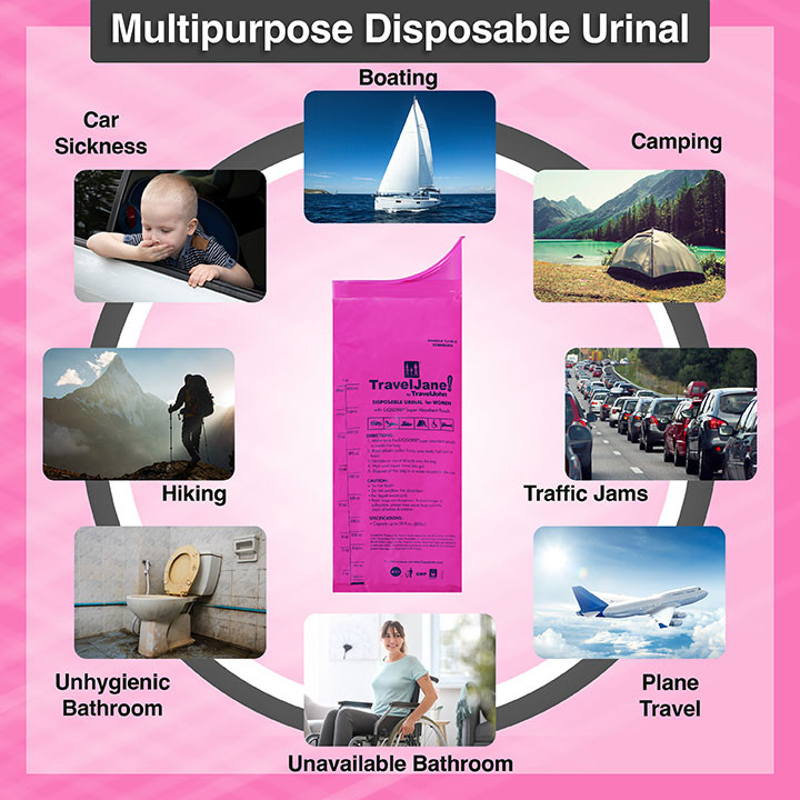 TravelJane Disposable Urinal (TJ1R-C) - 6 Pack