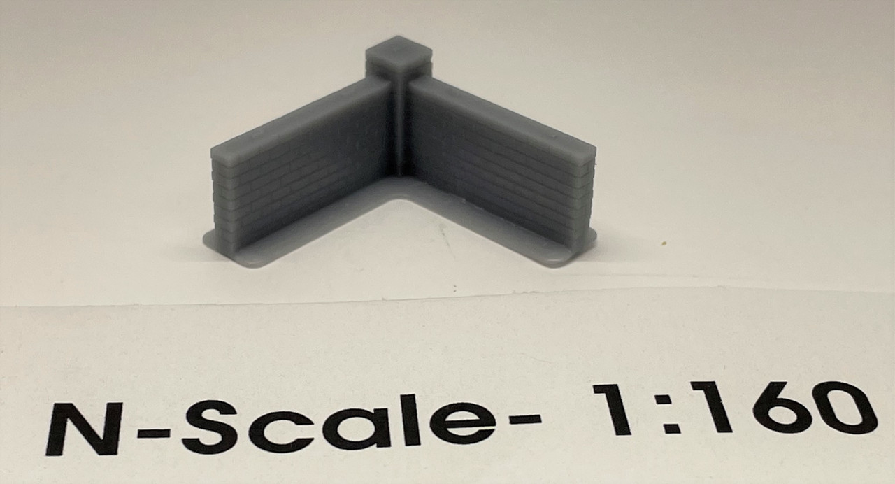 Phoenix Precision Model - N 7' Brick Wall 90 degree Corner (2) - 30502 ...