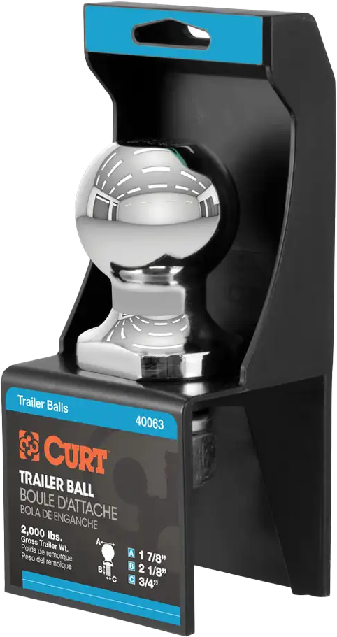 Curt - 1 7/8x3/4x2 1/8 Hitch Ball - 40063 - Active Powersports