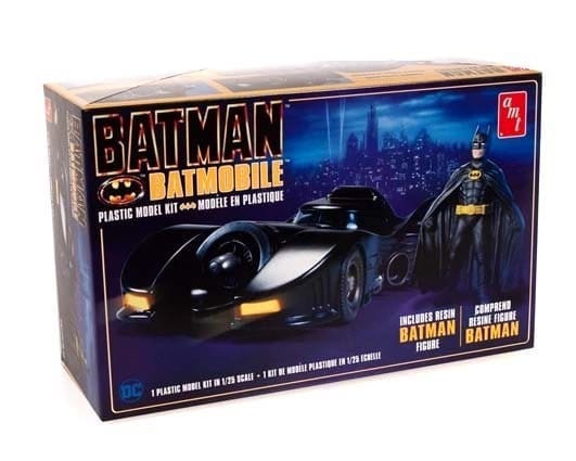 Amt Model Kit 1:25 1989 Batmobile With Resin Batman Figure- Diecast ...