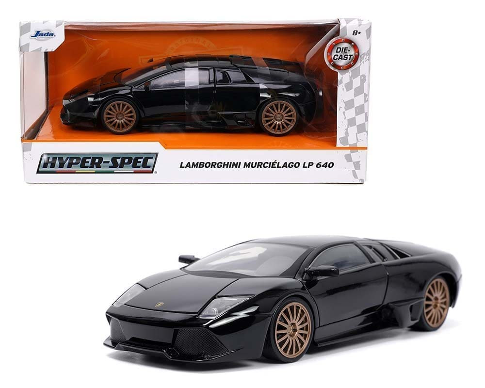 Jada 1:24 Lamborghini Murcielago Lp 640 Black Hyper-spec- Diecast ...