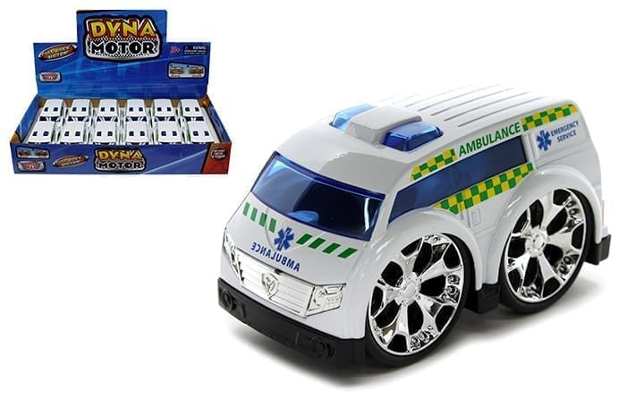 Motormax Dyna Motor Ambulance 4 Display Tray Box Of 12- Diecast ...