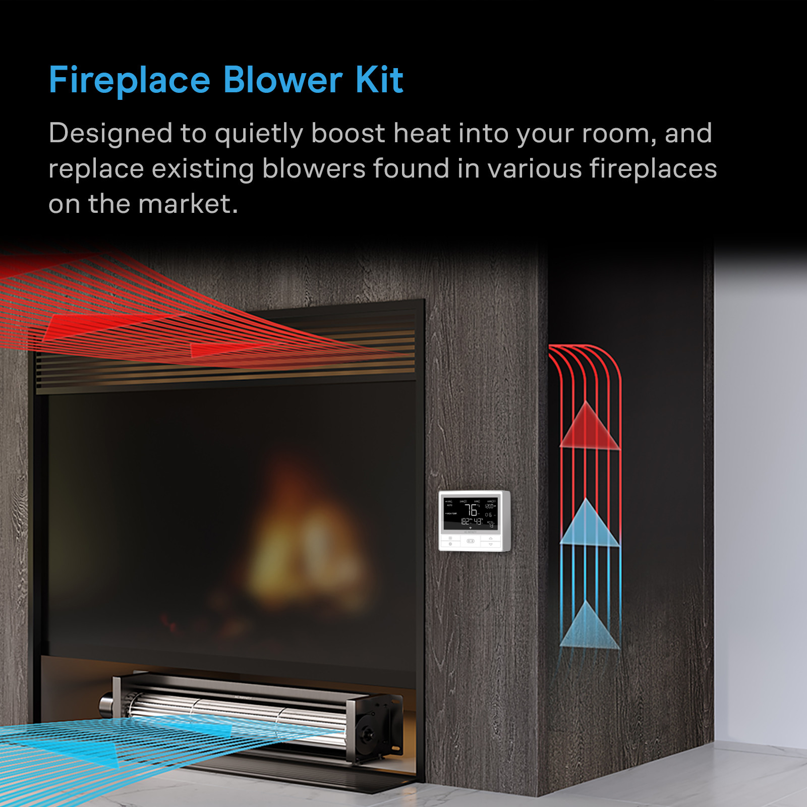 AIRBLAZE T14 Fireplace Blower 14″ Temp Controller | AC Infinity