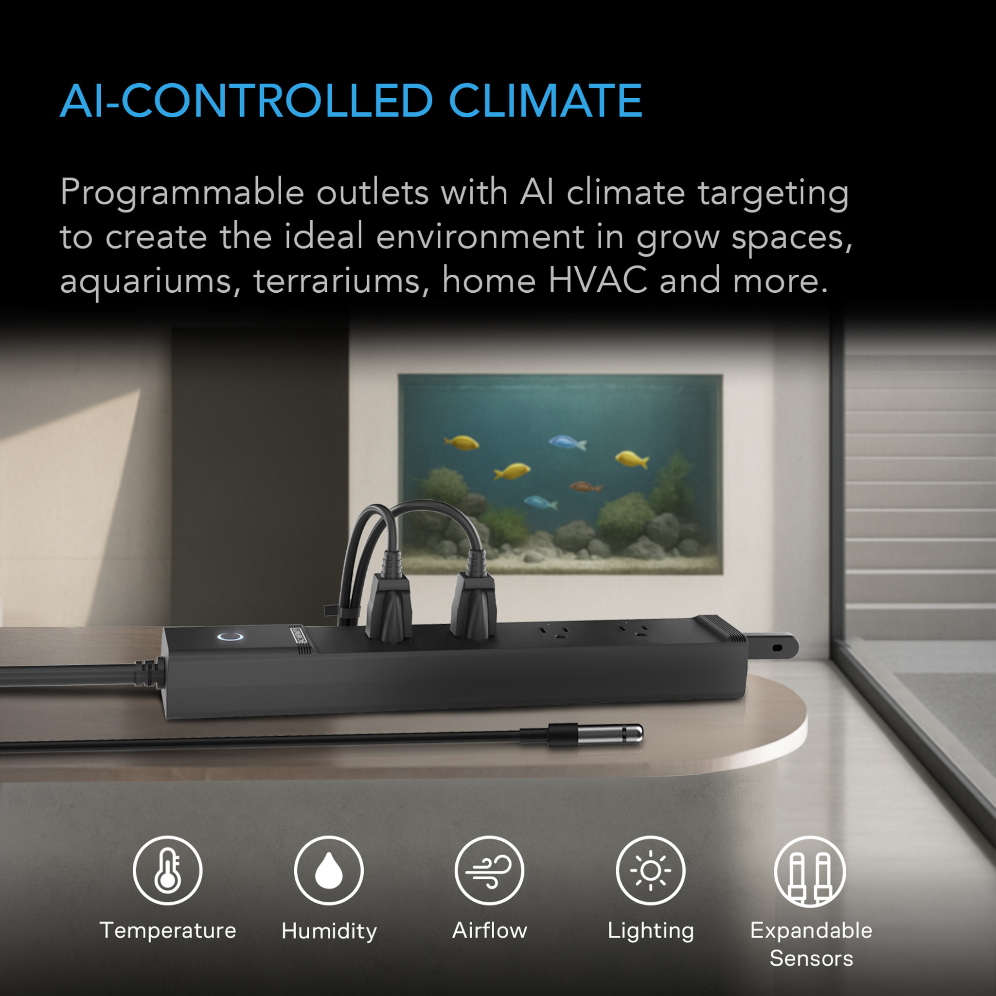 OUTLET AI, Environment Controller 4-Outlet, with Temp Humidity VPD ...