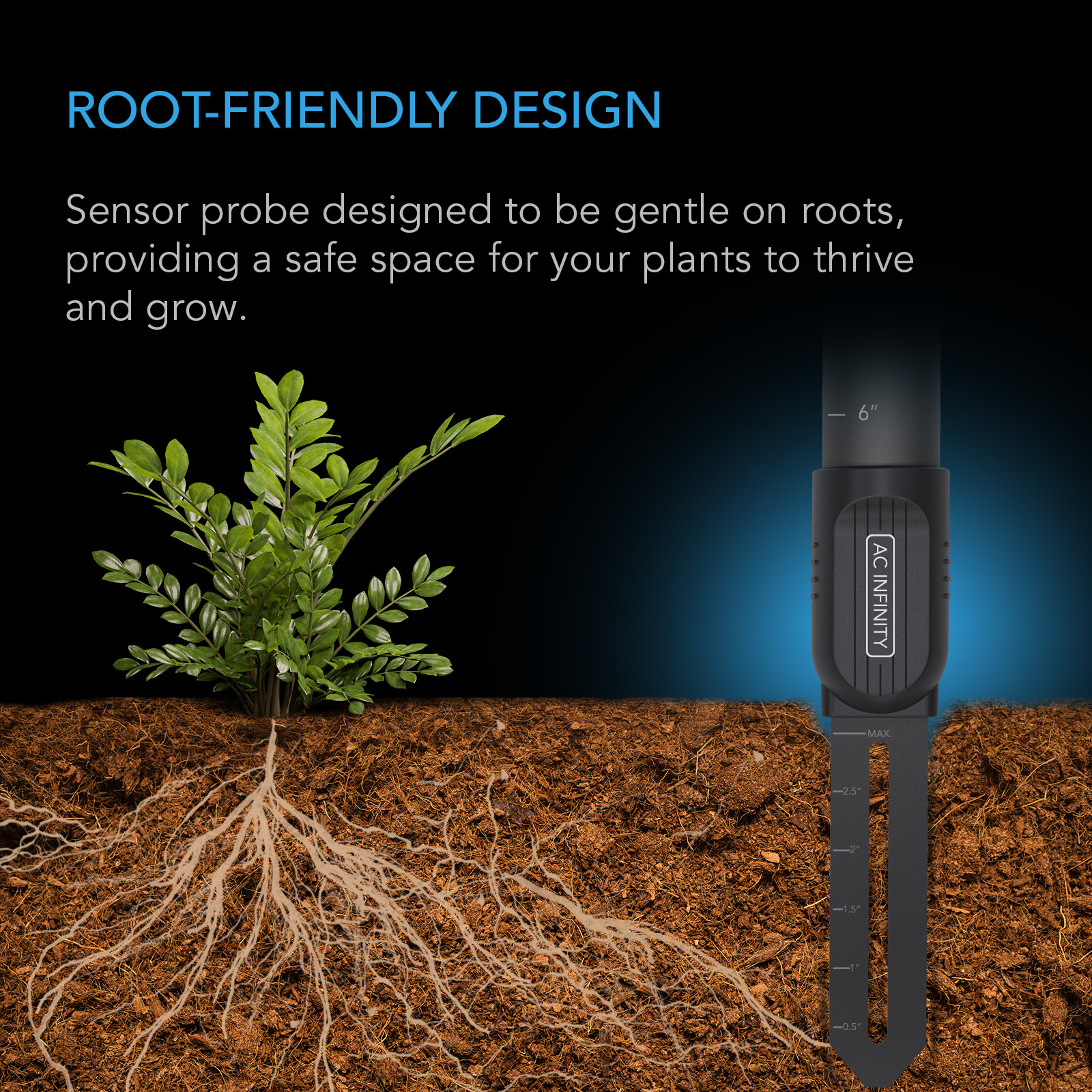 Soil Sensor Probe Exclusively for Controller AI+, Monitors Moisture and ...