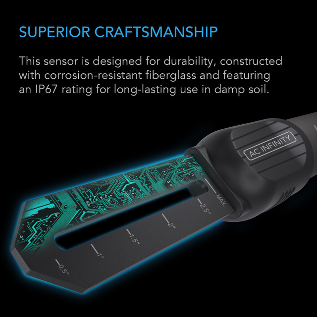 Soil Sensor Probe Exclusively for Controller AI+, Monitors Moisture and ...
