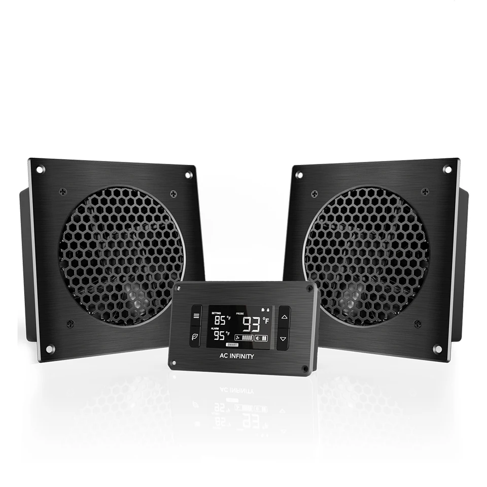 Home Theater Entertainment Center AV Cabinet Cooling Fans