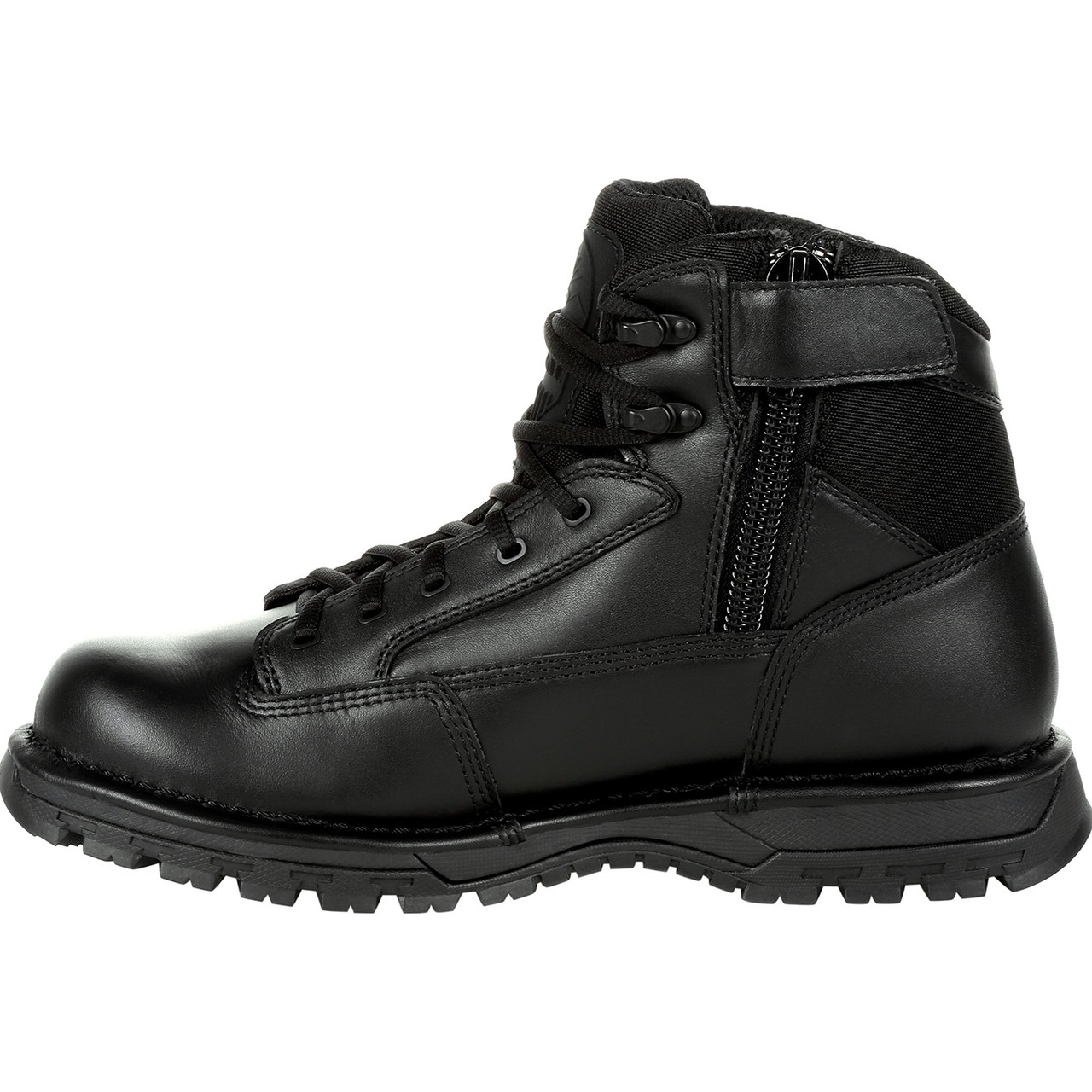 Rocky RKD0094 Women's 6" Portland Black Waterproof Public Service Side ...