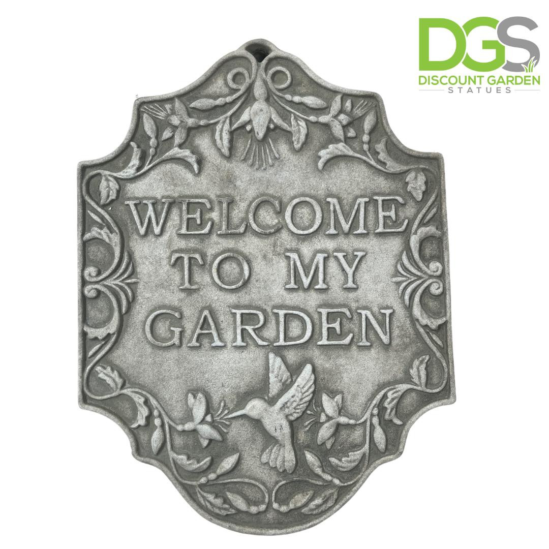 Beautiful Stone Cast Welcome Plaque