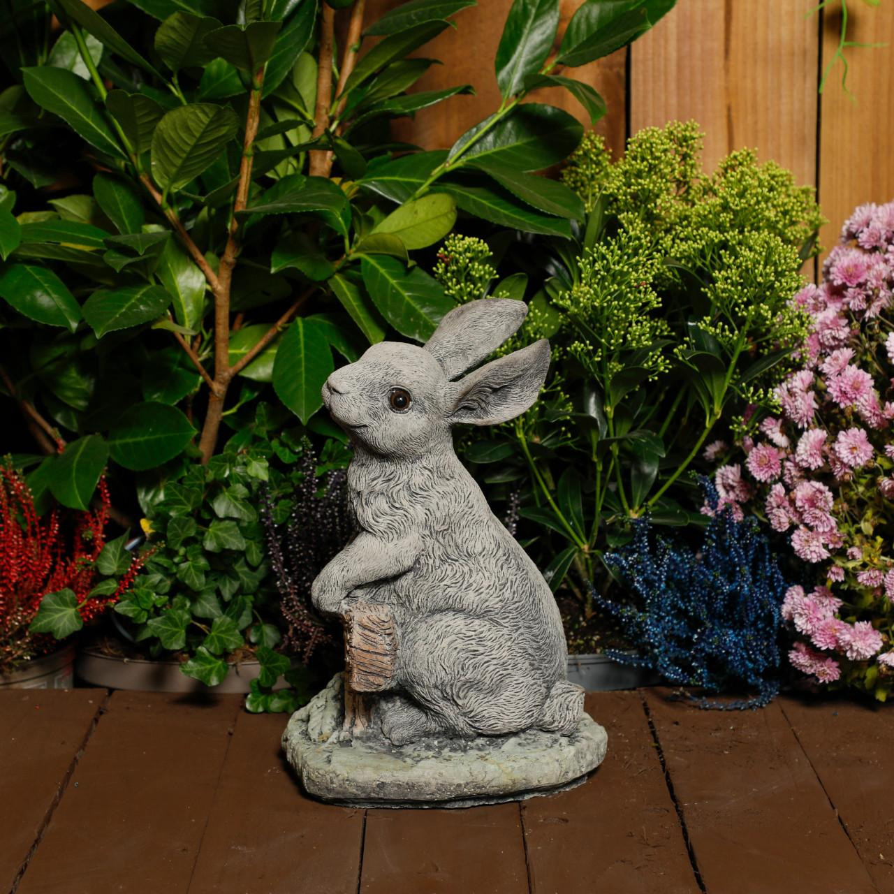 Welcome Stone Cast Bunny Ornaments by DGS | Animal Ornaments | Rabbits ...
