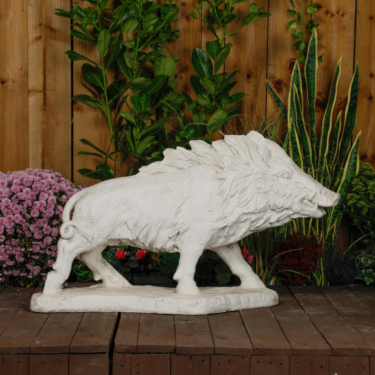 Large Stone cast Boar garden ornament