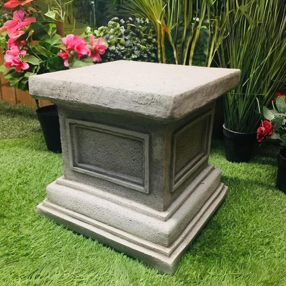 Square Concrete Plinth, Garden Statue Base, Statue Column, Garden Plinth