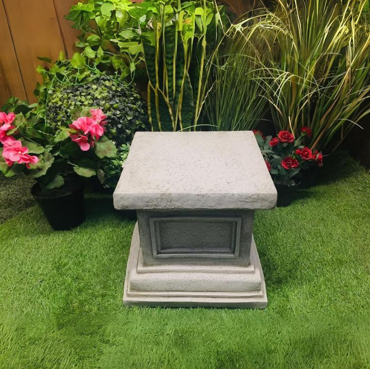 Square Concrete Plinth, Garden Statue Base, Statue Column, Garden Plinth