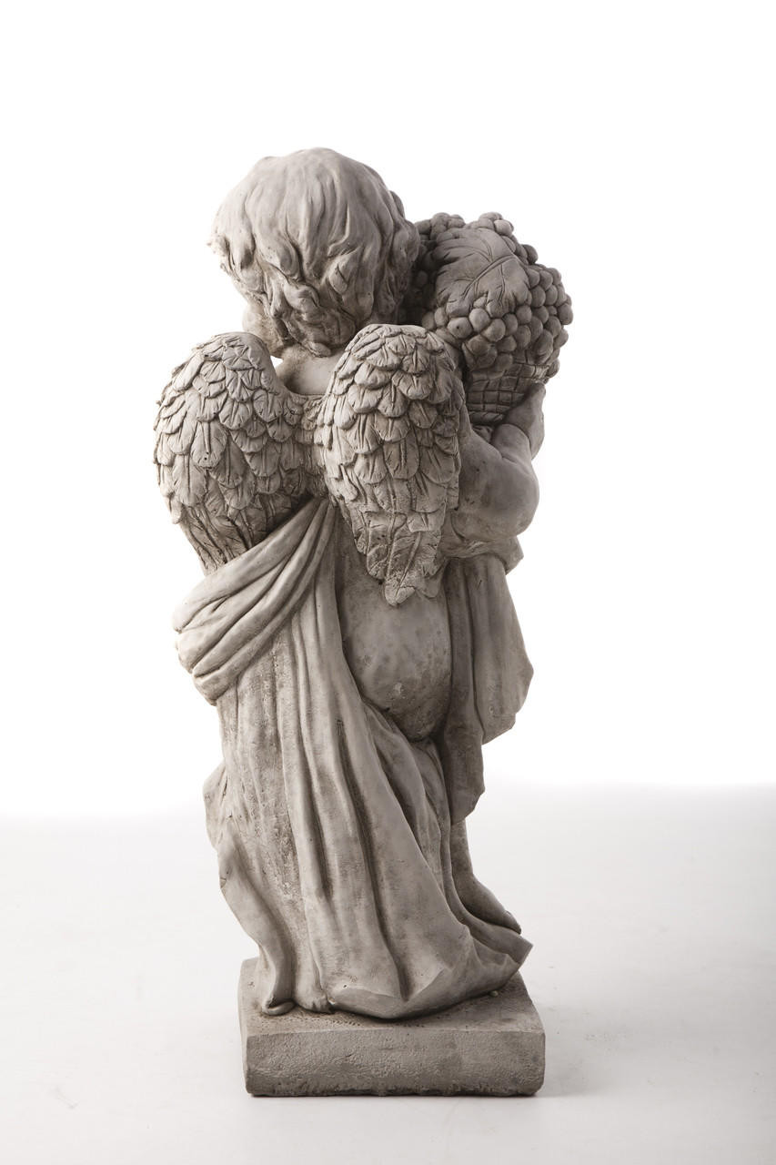 Summer cherub statue | cherub garden ornaments | Stone Cherub statue ...