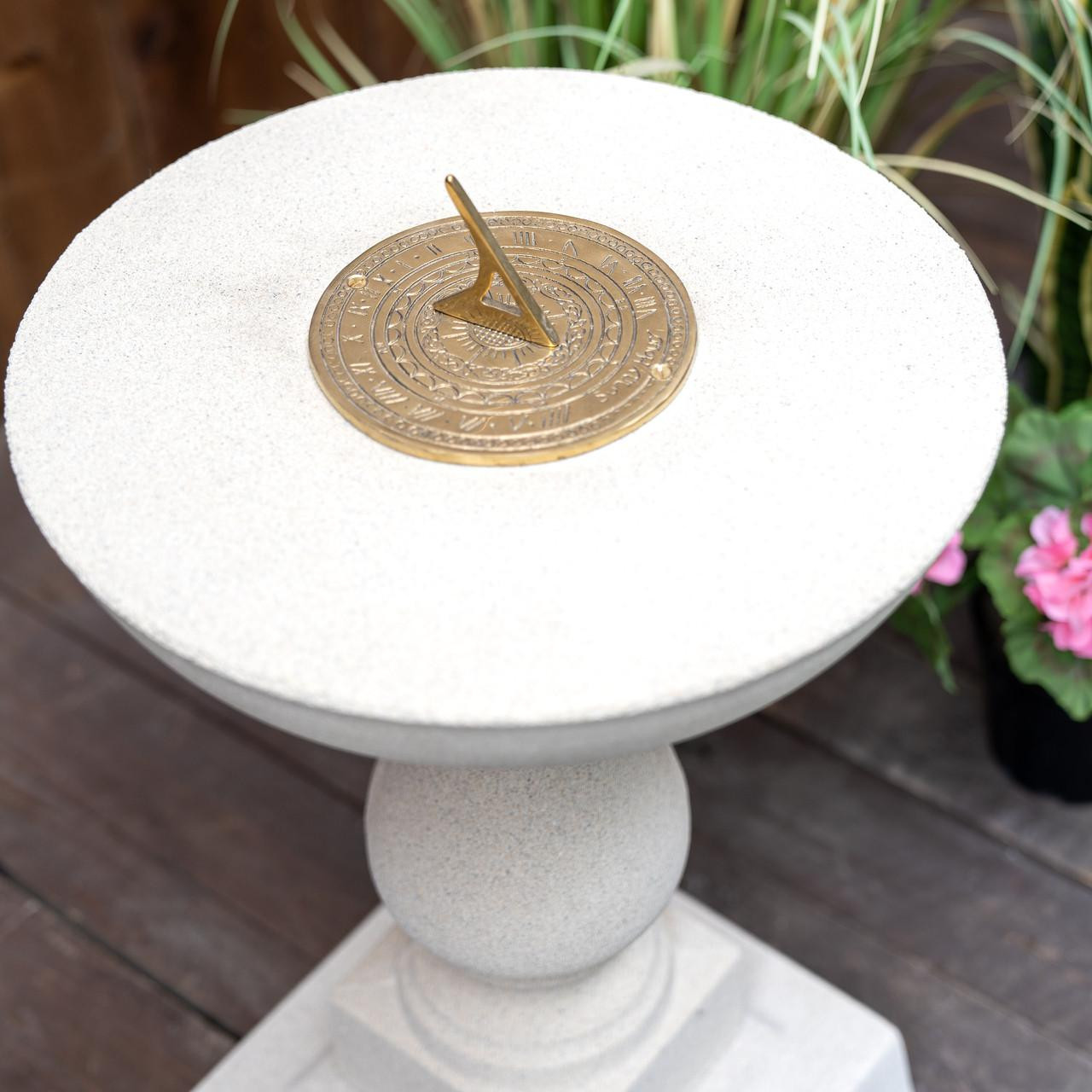 Sand Stone Sundial | Small Classic Sundial for Garden