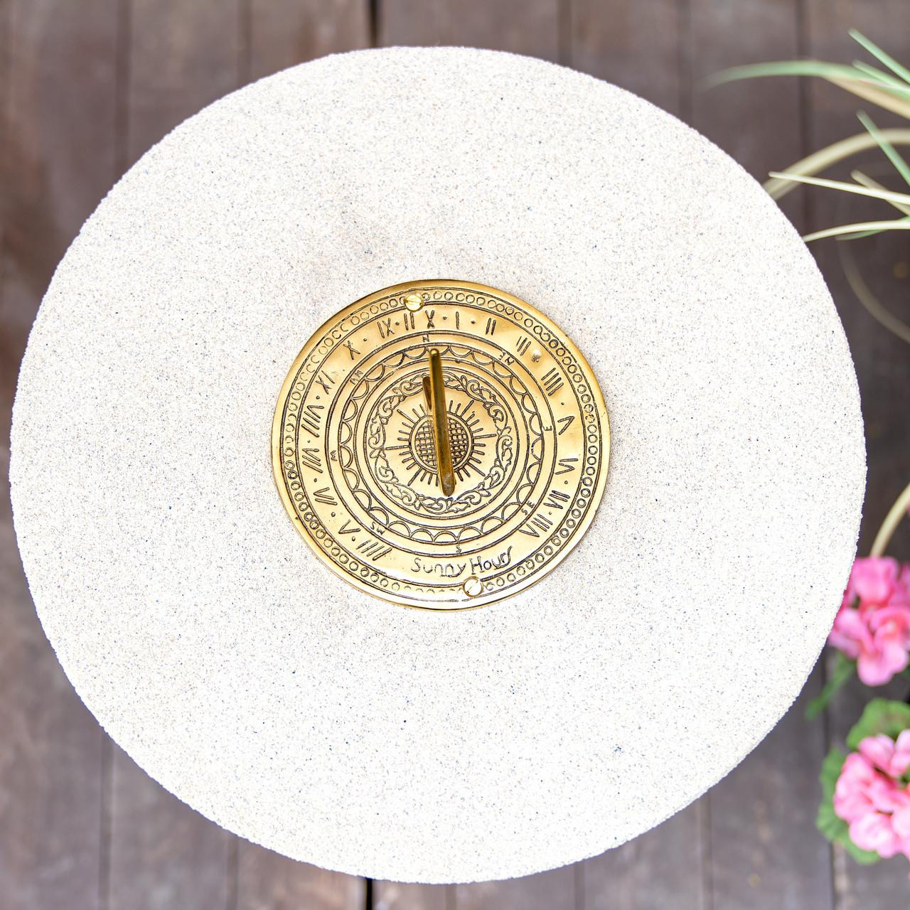 Sand Stone Sundial | Small Classic Sundial for Garden