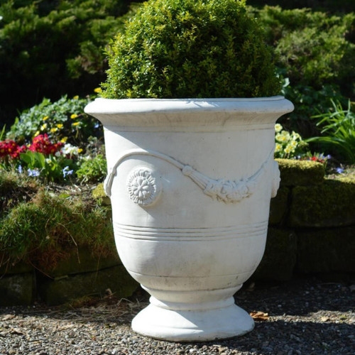 rustic style pot | Very Large Ancient Style Garden pot | Giant White ...