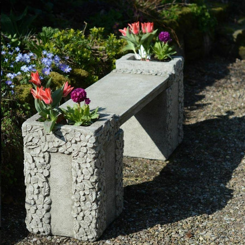 Stone cast Garden Bench | Heavy Stone Cast Garden Bench | Garden seat ...