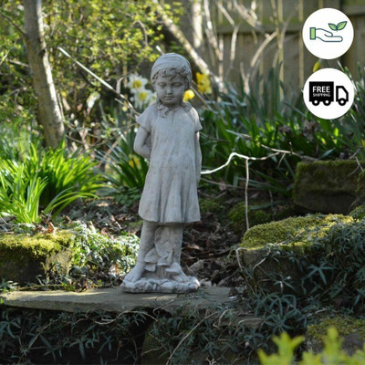 Cheap Garden Ornaments | Stone Cast Statues | Children | Rose Girl