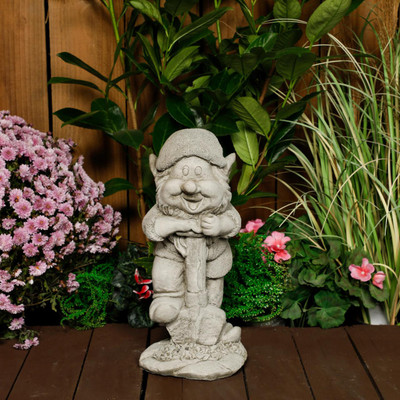 Medium Stonecast Pixie Gardener Statue | Cheerful Garden Ornament ...