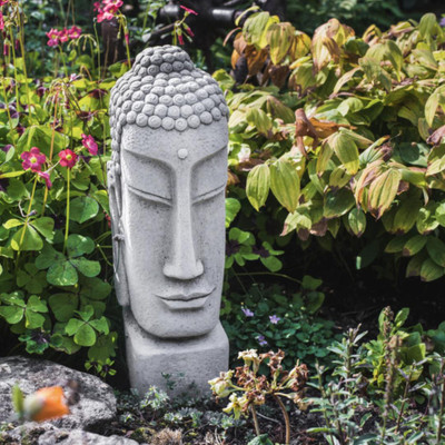 Temple Buddha Head Statue | Buddha Face Ornament | Garden Buddha Head ...