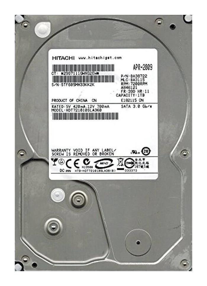 Hitachi HDT721010SLA360 1TB 7200rpm SATA 3Gbps 3.5in Hard Drive