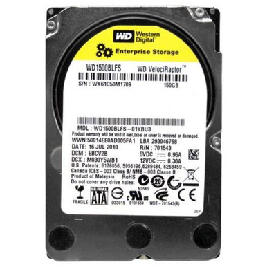 Western Digital VelociRaptor WD1500BLFS 150GB 10K RPM 2.5" SATA 3Gbps ...