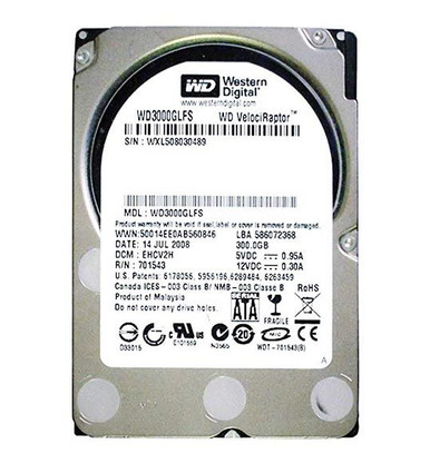 Western Digital VelociRaptor WD3000GLFS 300GB 10K RPM 3.5" SATA 3Gbps ...