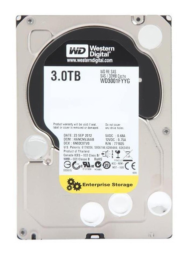 Western Digital RE WD3000FYYX 3TB 7200rpm SATA 6Gbps 3.5in Hard Drive