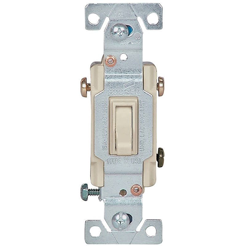 Wall Toggle Switch- 3 Way- 120 VAC- 15 Amp- Ivory - Surry General Store