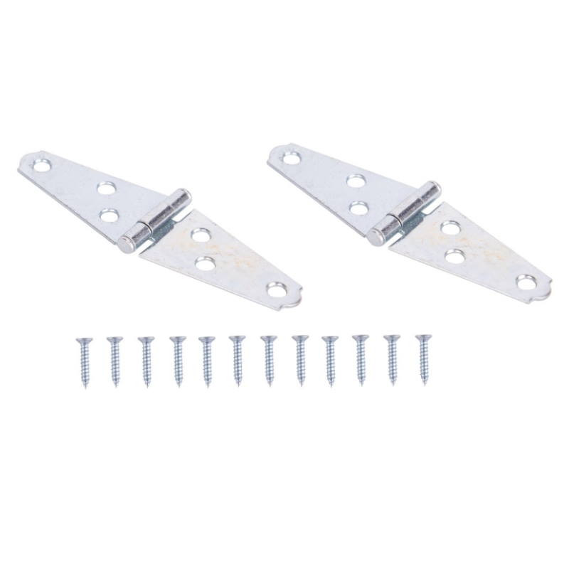 Strap Hinge- 2"- Zinc Plated- 2 Pack- With Screws - Surry General Store