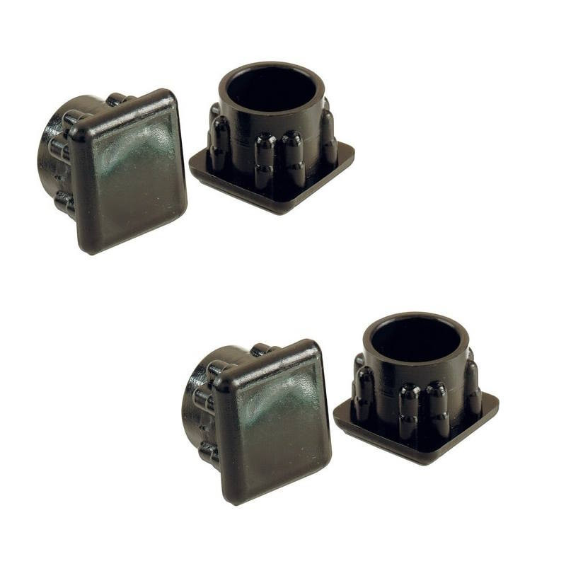 Leg Tip- Insert- Black- Plastic- 1"- 4 Pack - Surry General Store