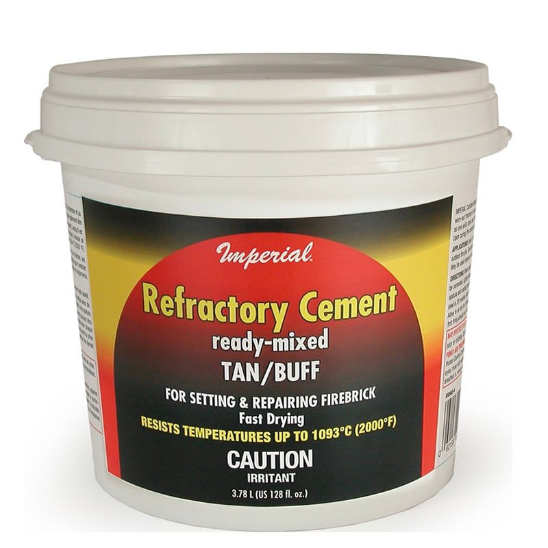 Refractory Cement- Ready Mixed- Buff Color- 128 Oz - Surry General Store