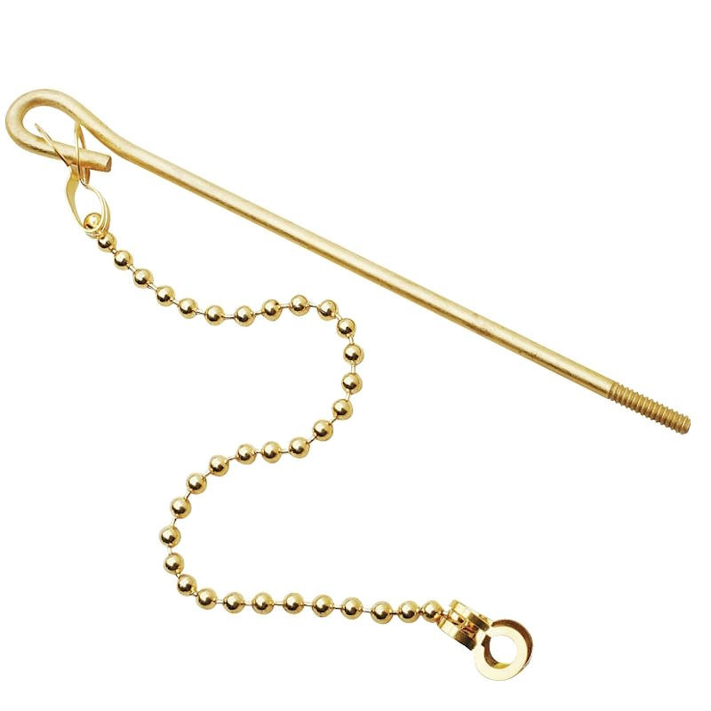 Toilet Tank Ball Lift Wire & Chain Assembly- Brass - Surry General Store
