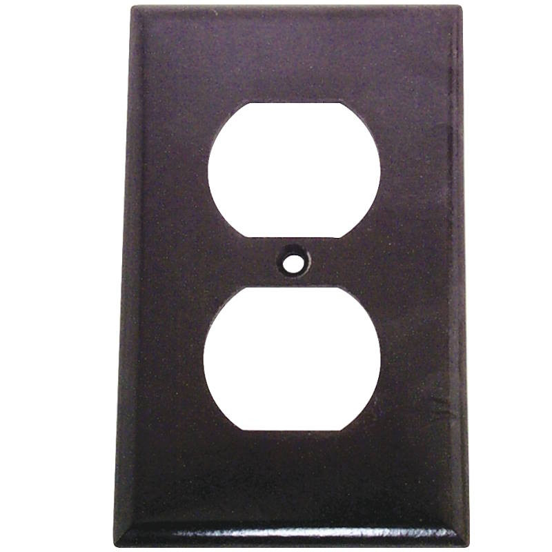 Wall Plate- Receptacle- 1 Gang- Brown- Plastic- With Screws - Surry ...