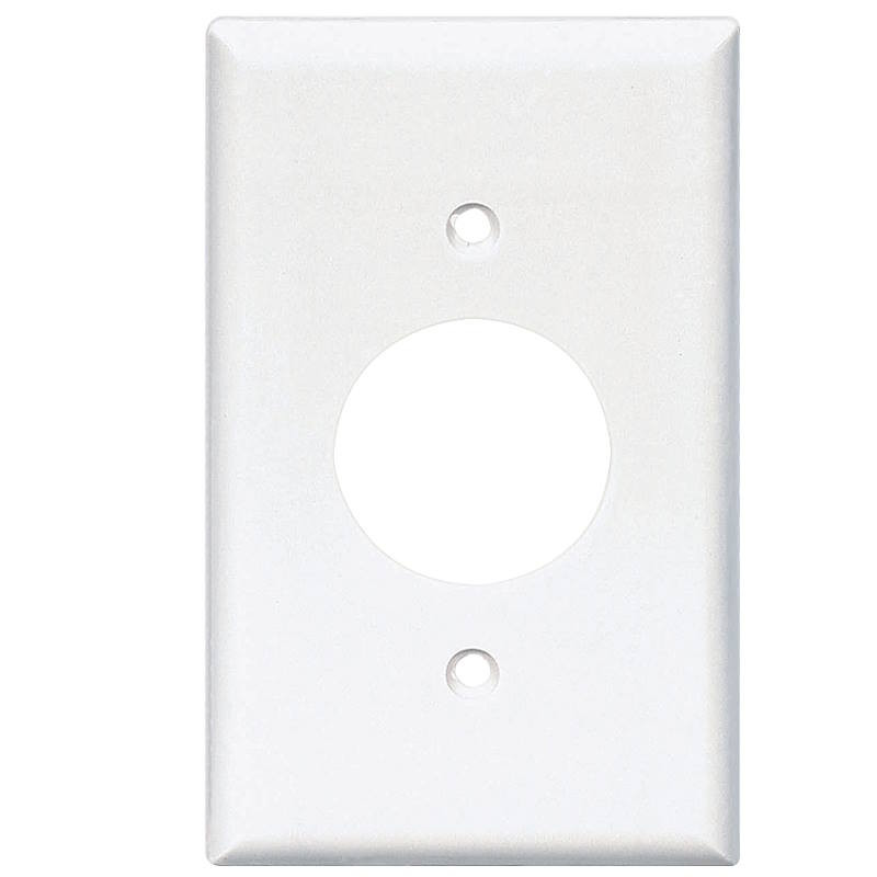 Wall Plate- Receptacle- 1 Gang- 1 13/32" Hole- White- Plastic - Surry ...