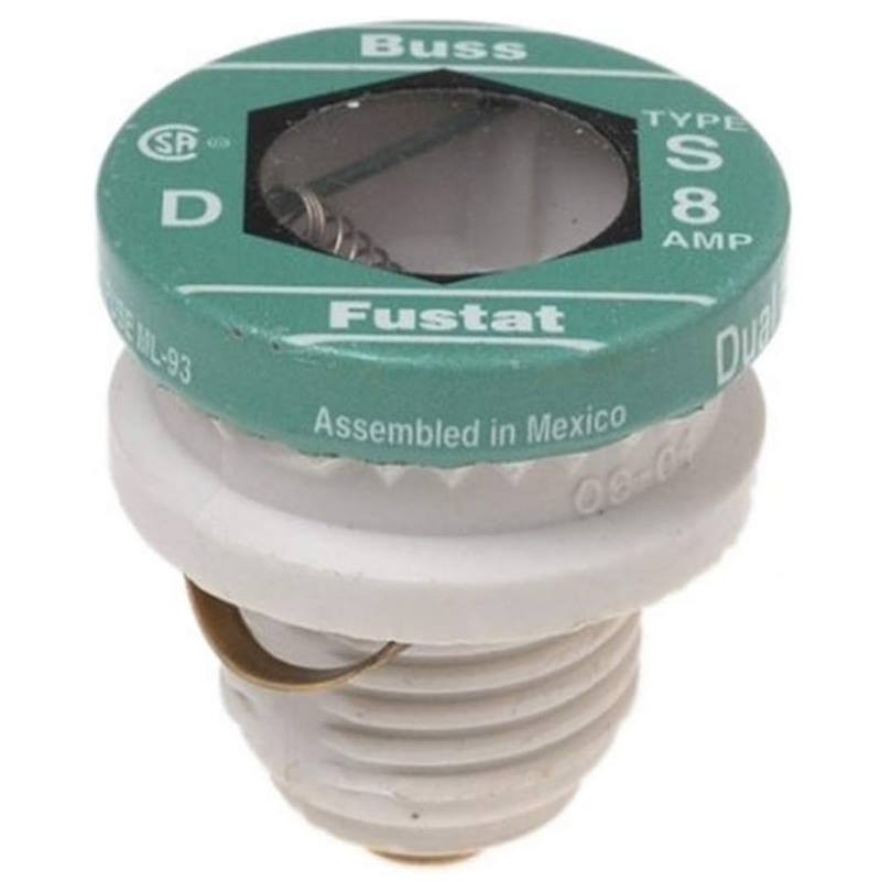 Plug Fuse- Tamper Proof- 8 Amp- Time Delay- 125 VAC - Surry General Store