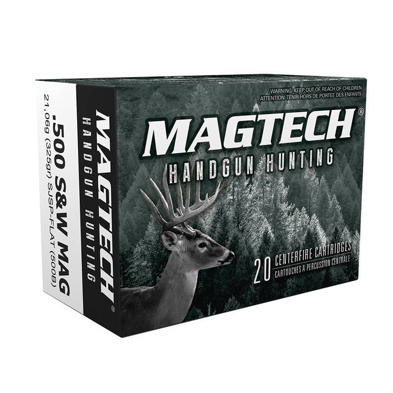.500 S&W MAG - 325 Grain - SJSP Flat Point - 20 Rounds- Magtech - Surry ...
