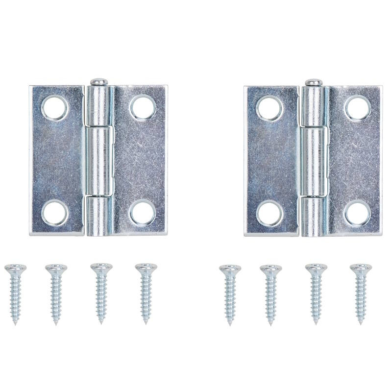 Utility Hinge- 1"- Zinc Plated- 2 Pack With Screws - Surry General Store