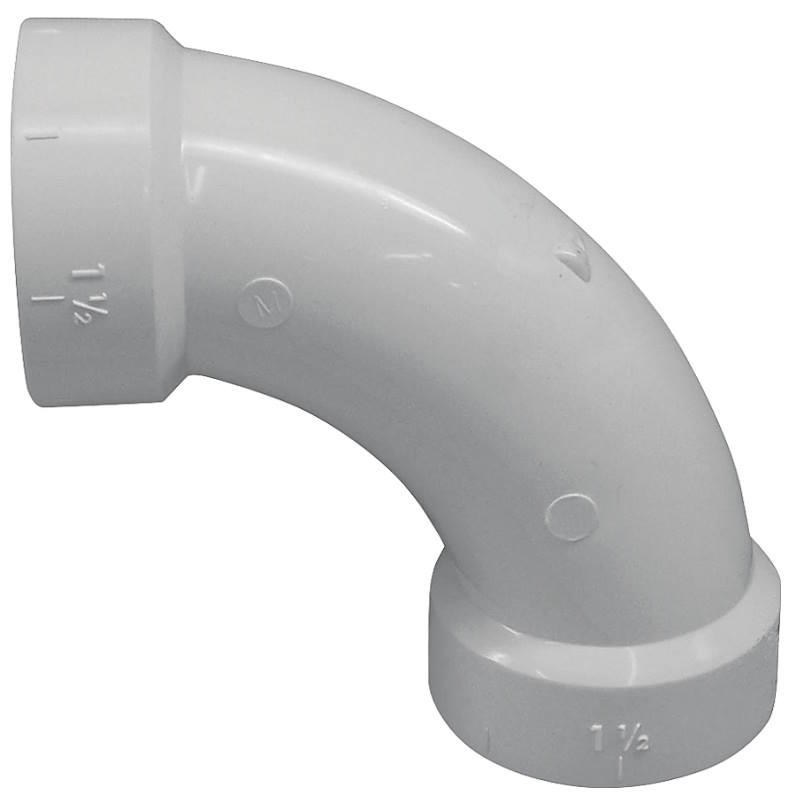PVC DWV- 1-1/2"- Elbow- 90 Deg- Long Sweep - Surry General Store