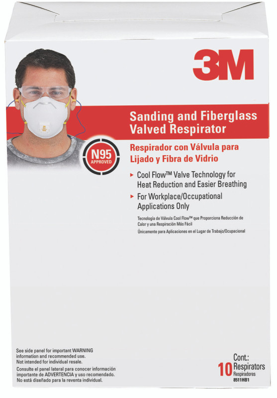 3M- Respirator- N95 Class- With Valve- Disposable- 10 Pack - Surry ...
