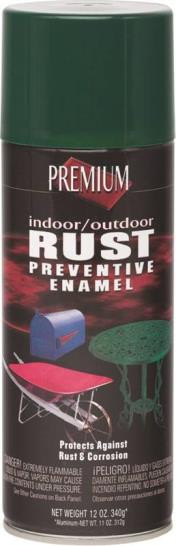 Premium- Rust Preventive- Spray Paint- Green- Gloss- 12 Oz - Surry ...