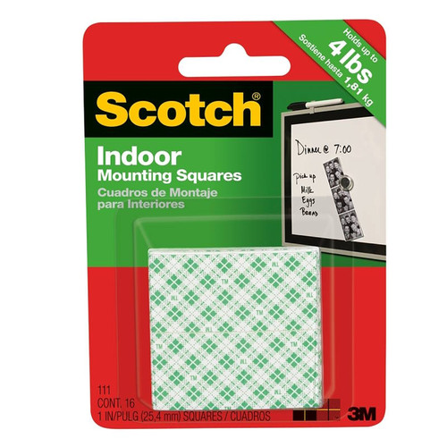 3M- Double Sided Mounting Squares- 1" x 1"- 16 Pack - Surry General Store