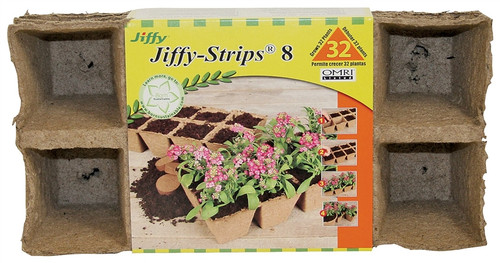 Jiffy- Peat Pot Strips- 2" Square- 32 Pots - Surry General Store